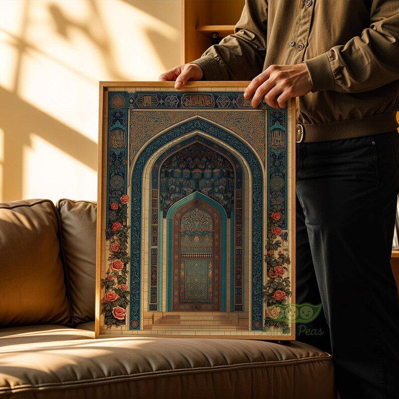 Persian Archway Wall Art, Islamic Architecture Poster, Middle Eastern ...