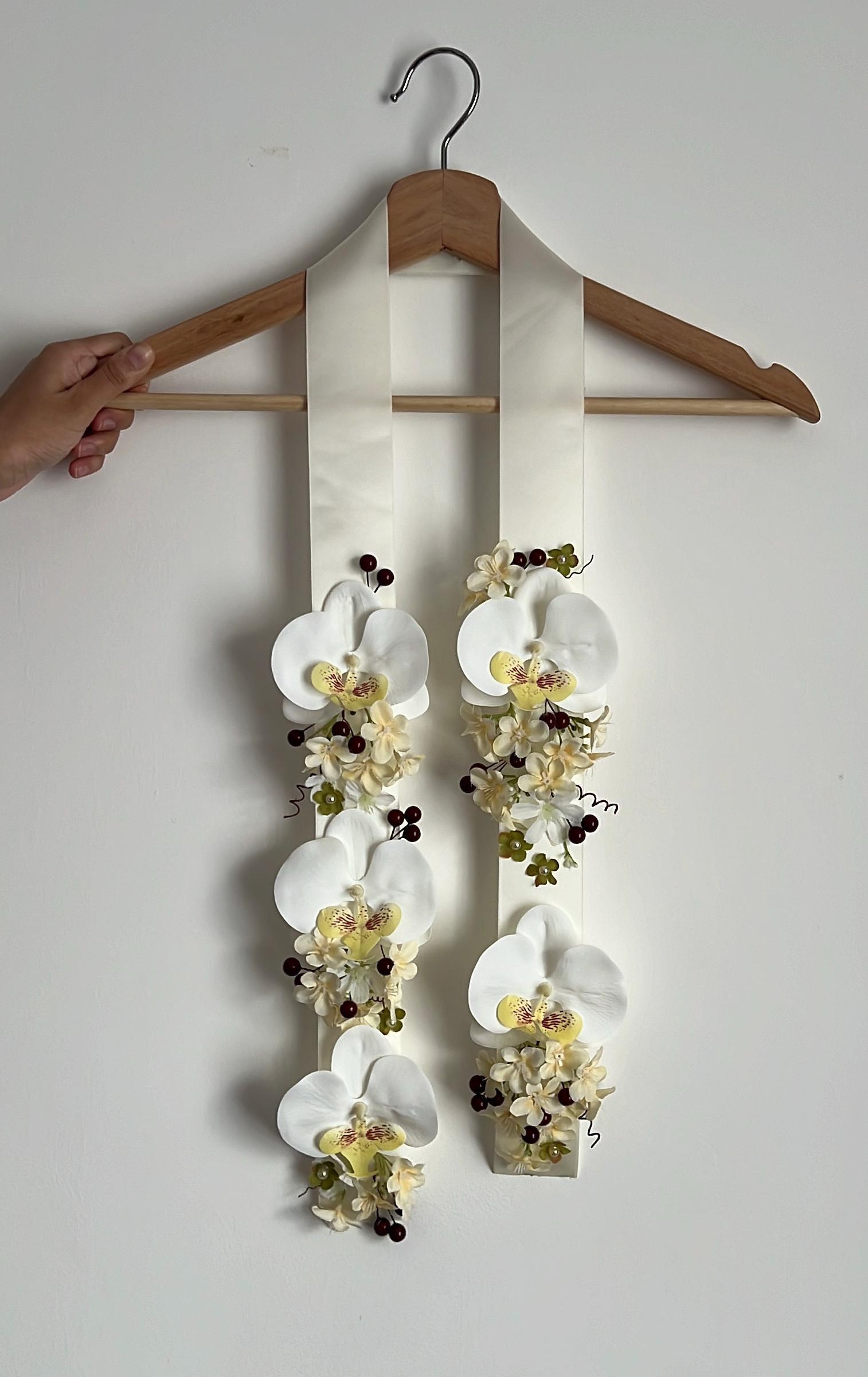 Floral Graduation Sach - White Orchid, Cream Flowers, Red Berries - Etsy
