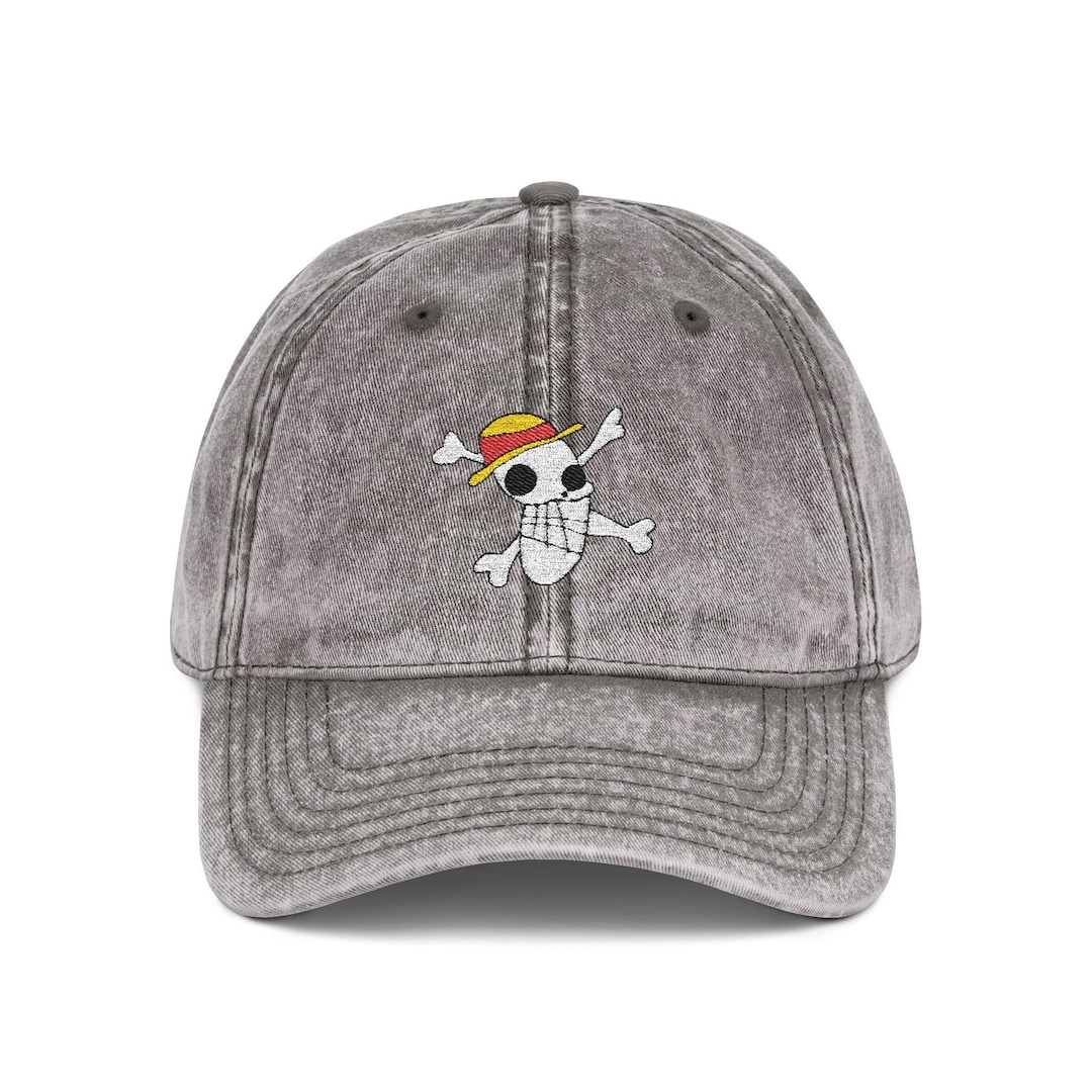 Luffy’s Straw Hat -embroidered Jolly Roger Hat | One Piece Anime Cap - Etsy