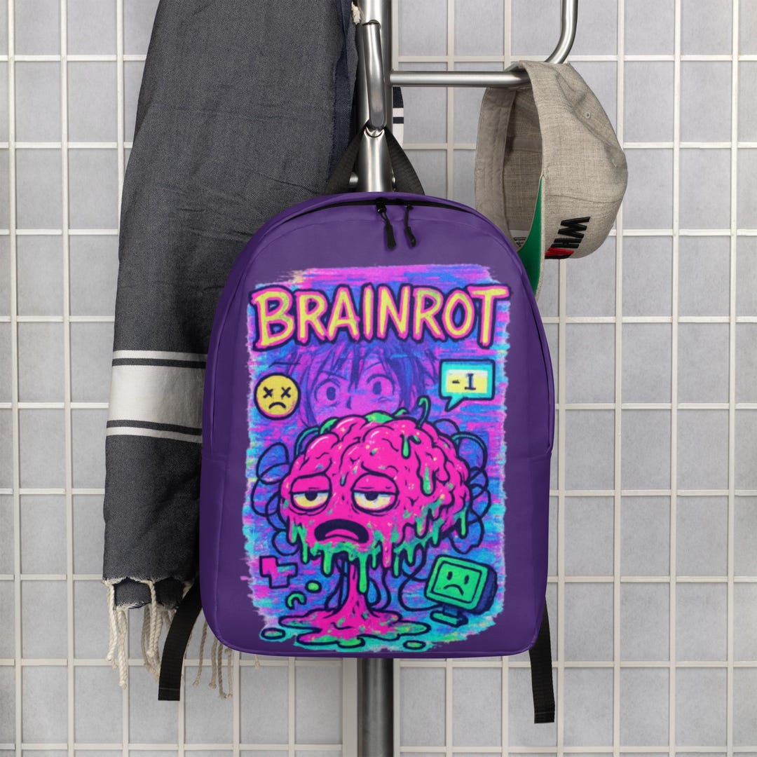 Melting Brain Art Backpack: Vaporwave Anime Laptop Bag - Etsy