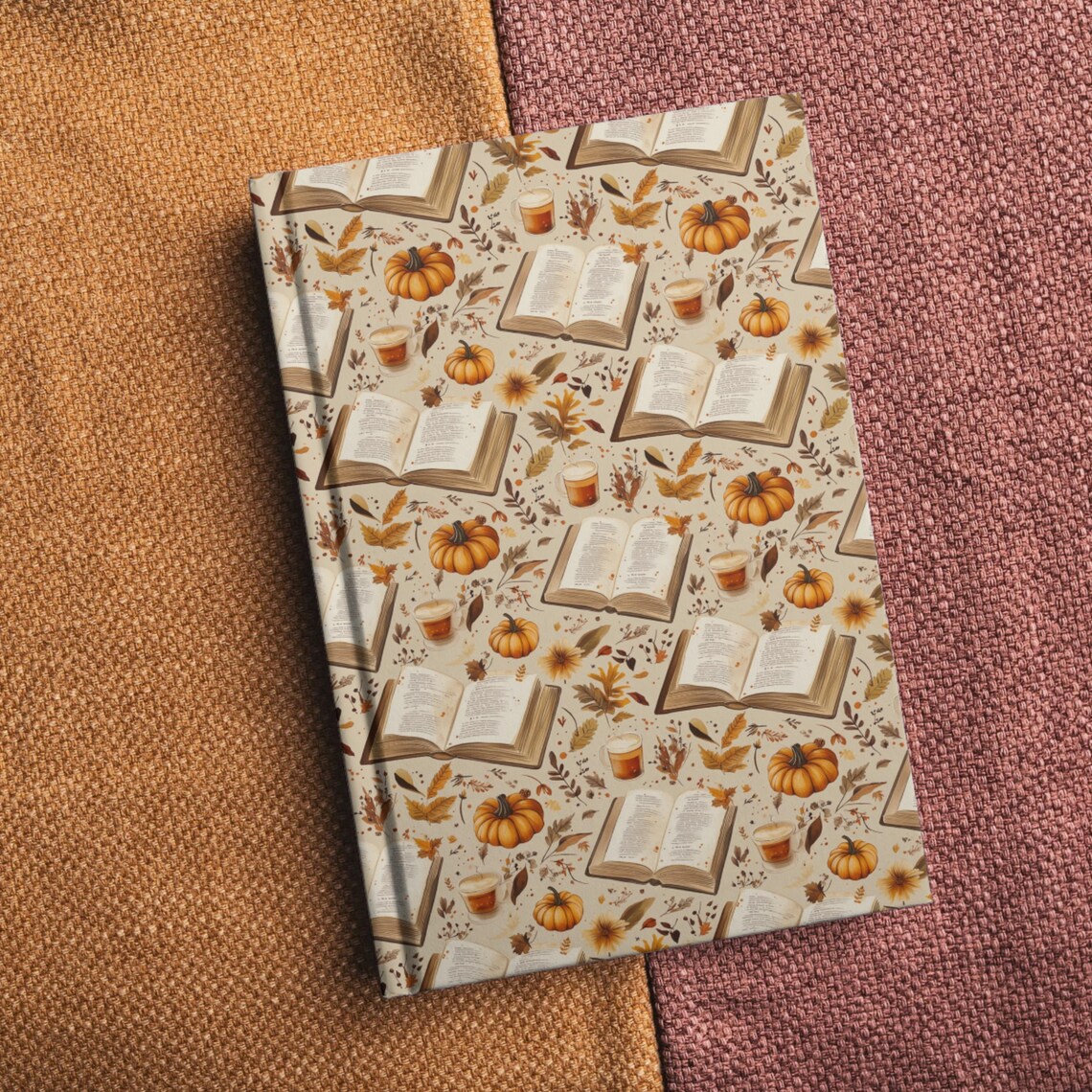 Fall Bookish Seamless Paper Pack: Autumn Books, Pumpkins (digital ...
