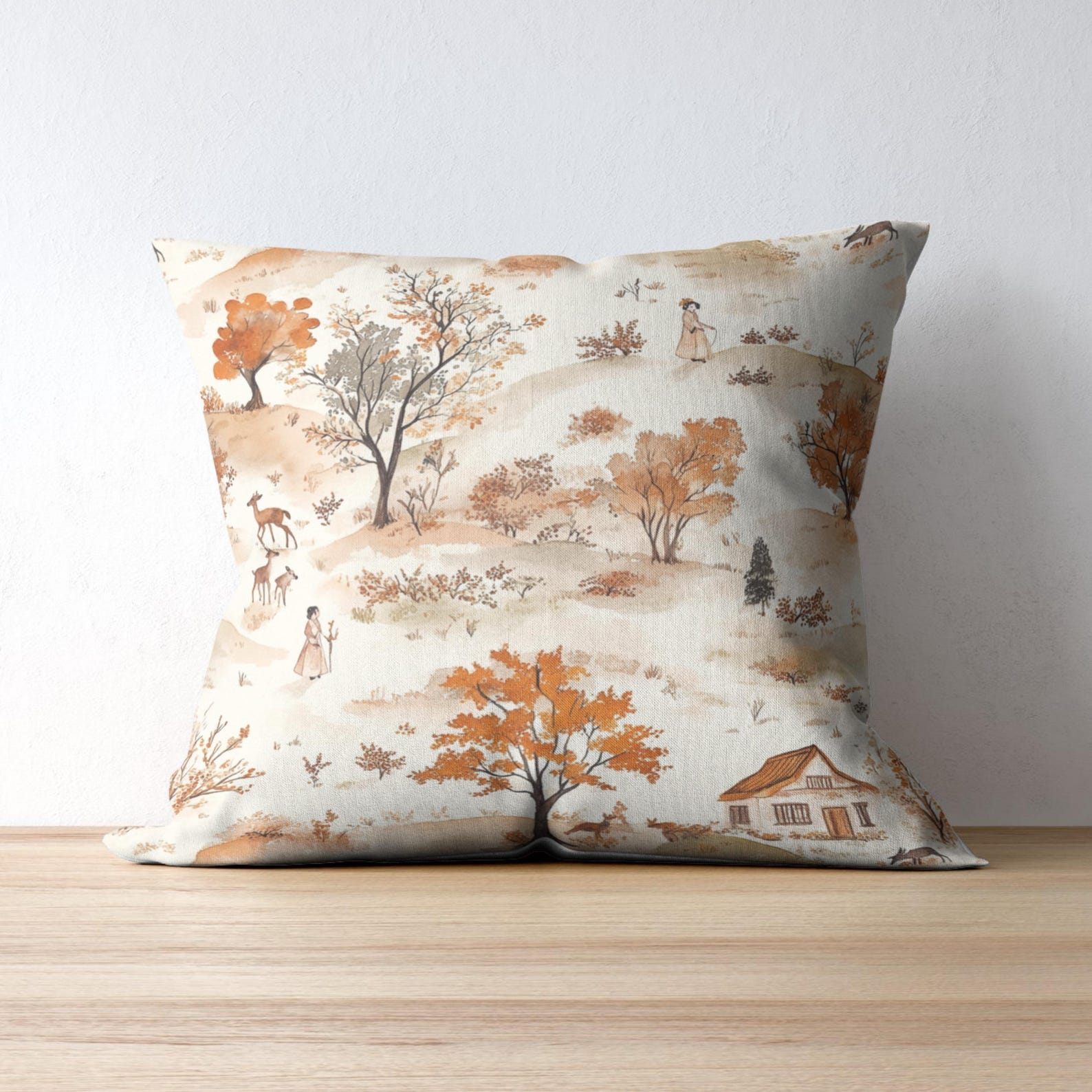 Fall Toile Seamless Pattern - Autumn Digital Paper, Instant Download ...