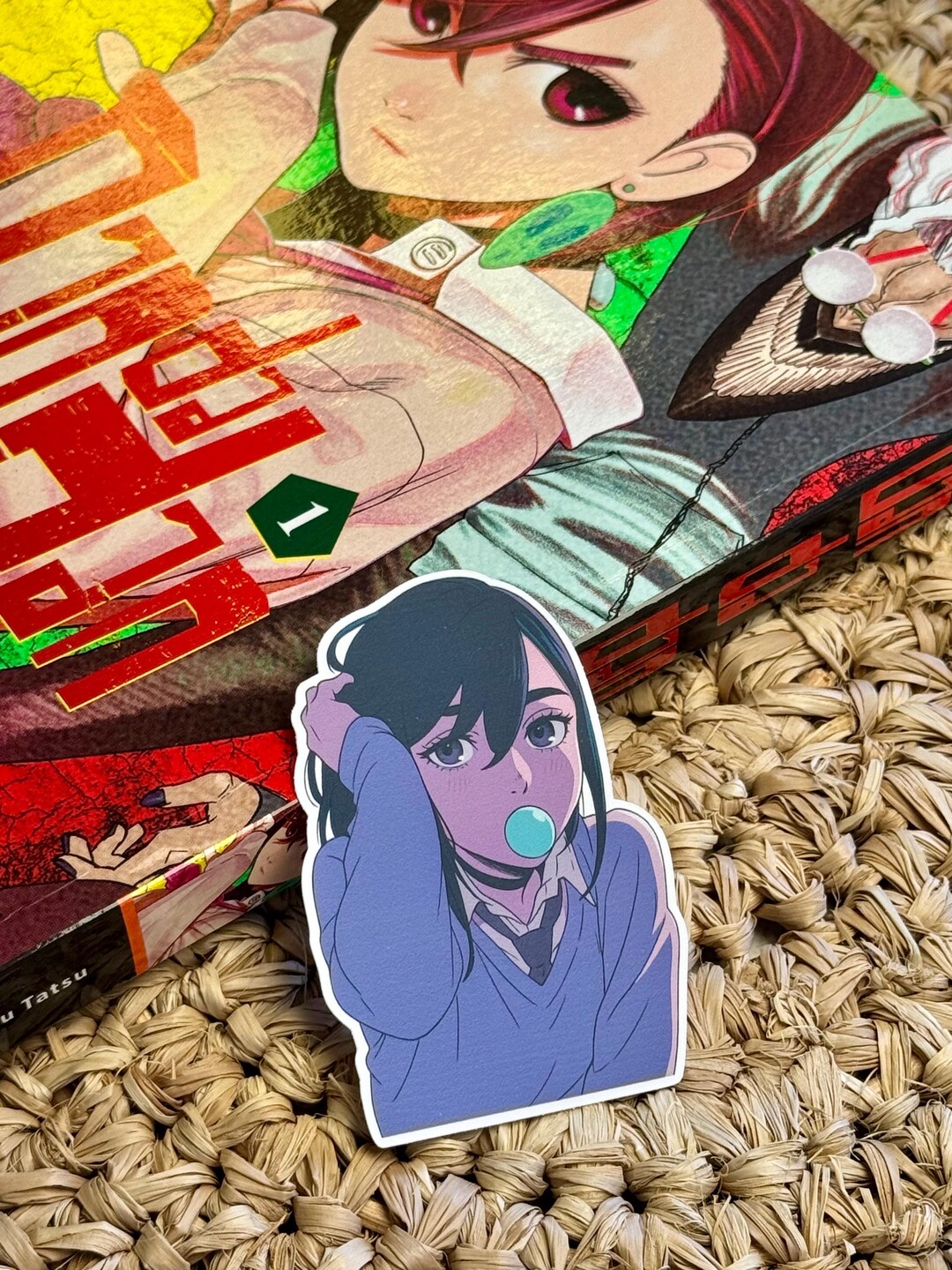 Momo Sticker Inspired by Dan Da Dan – Matte & Waterproof Anime Stickers ...