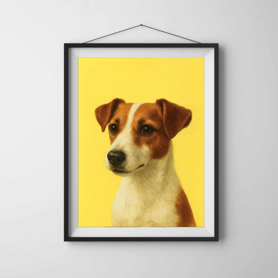 Jack Russell Terrier Pop Art Poster – Vibrant Yellow Dog Breed Print ...