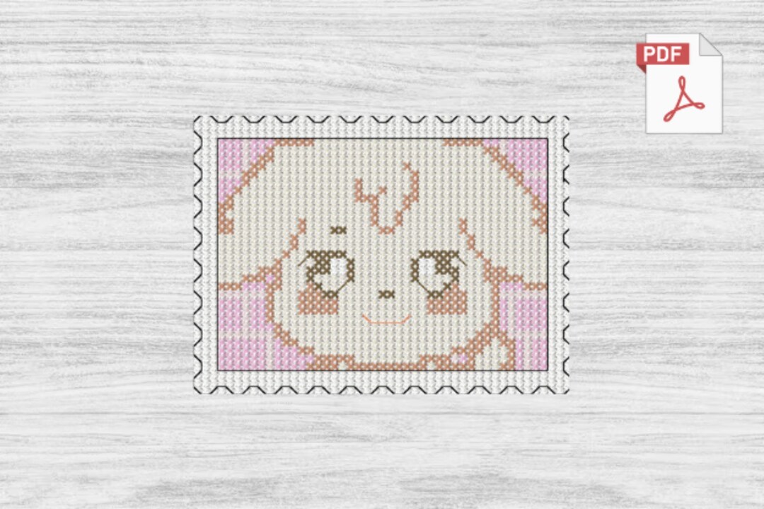 Tyudeongi K-pop Stamp Cross Stitch Pattern - Embroidery - Instant PDF ...
