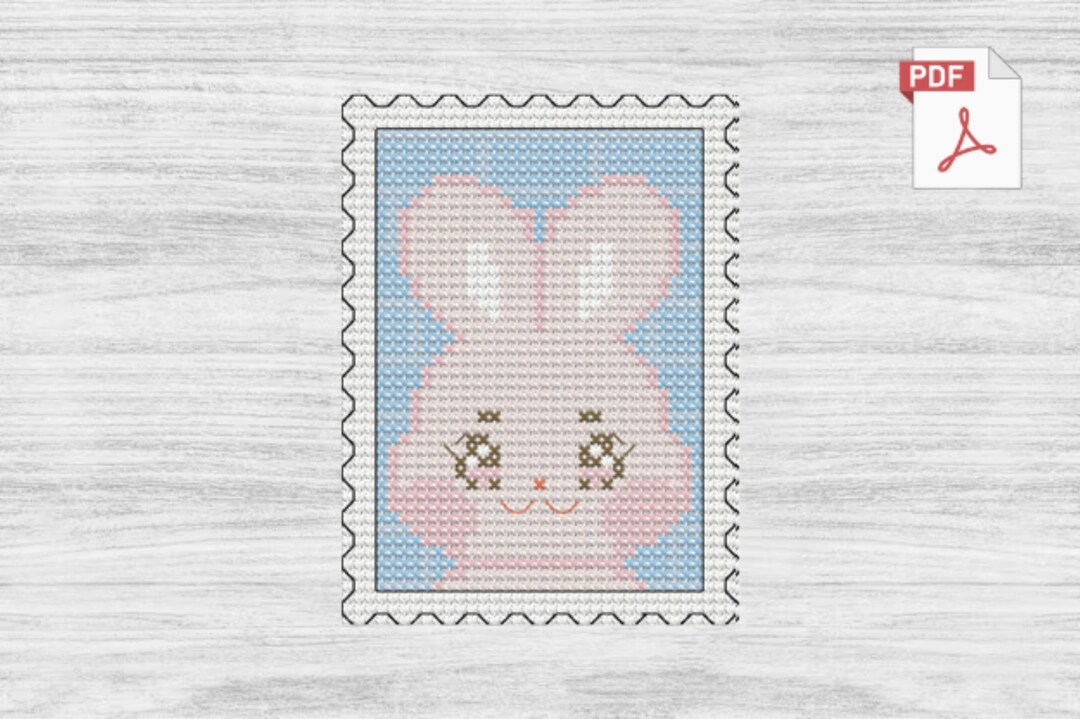 Ddeongbyeoli K-pop Stamp Cross Stitch Pattern - Embroidery - Instant ...