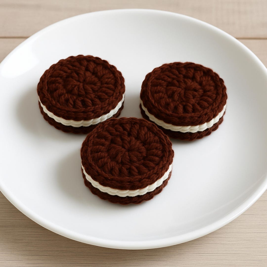 Crochet Oreo Cookie Pattern: Amigurumi Food Plush (PDF Digital Download ...