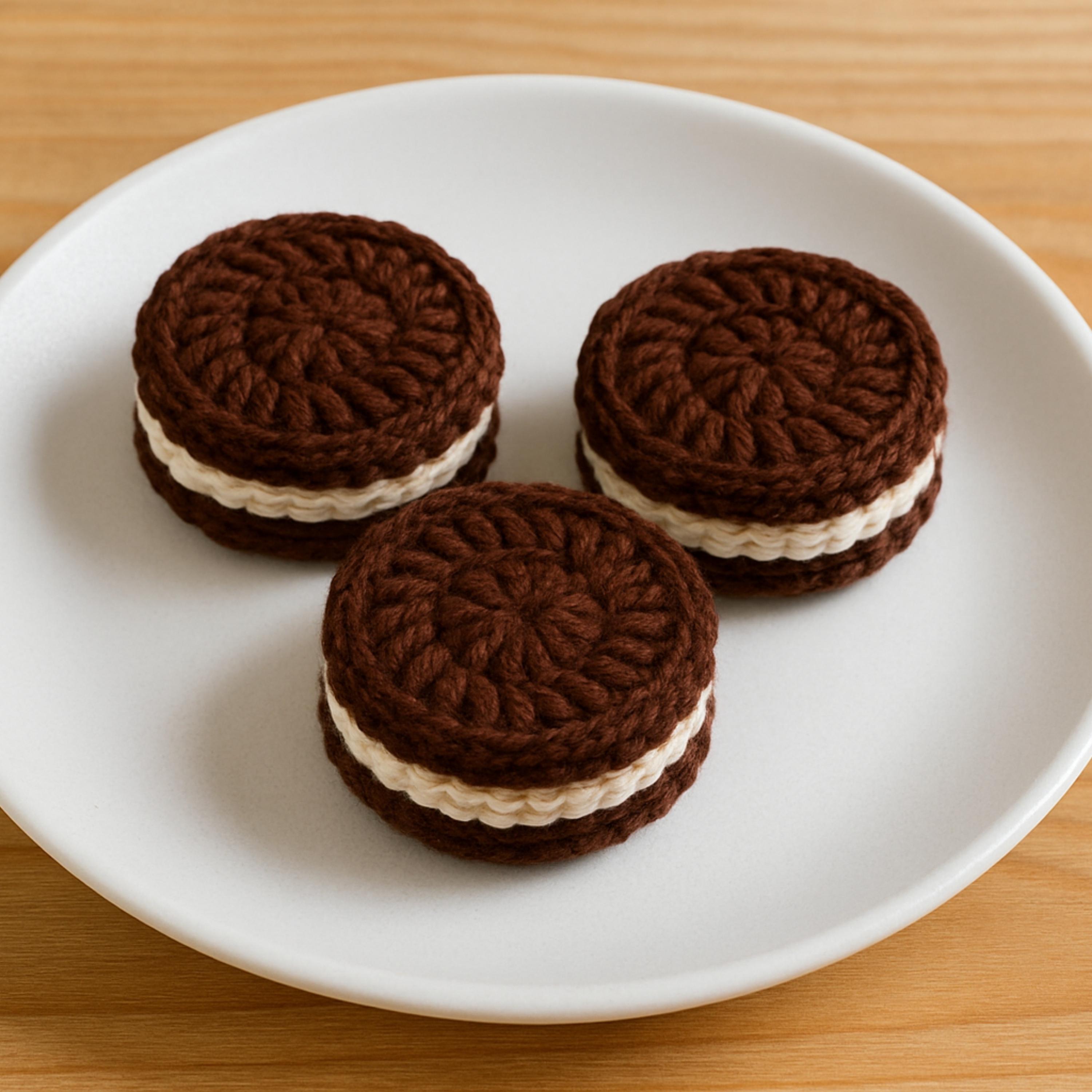 Crochet Oreo Cookie Pattern: Amigurumi Food Plush (PDF Digital Download ...