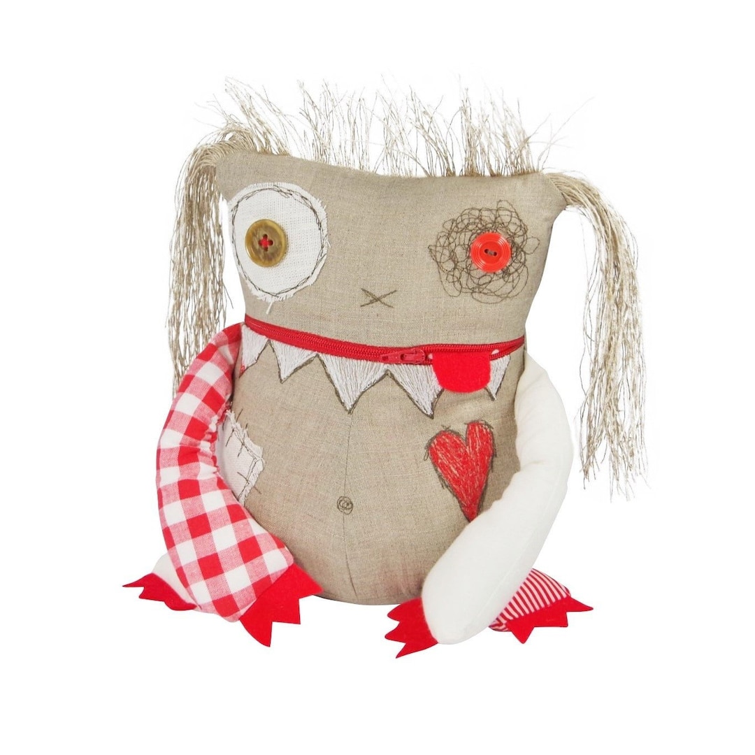 Worry Monster Doll, Anxiety Relief Gift, Personalized Stuffed Monster ...