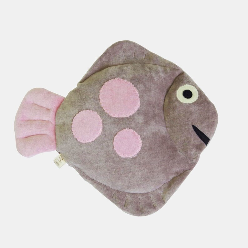 Flounder Fish Soft Toy, Personalized Fish Stuffed Animal, Handmade Baby ...