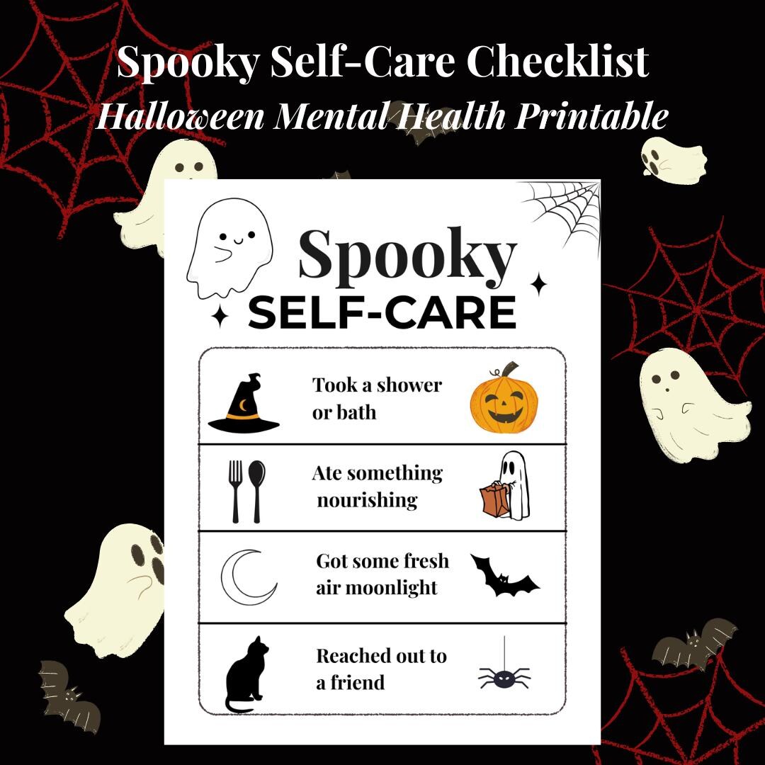 Halloween Self-care Checklist: Witchy Wellness Tracker (digital ...