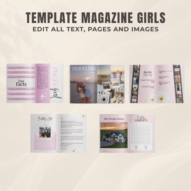Personalized Birthday Magazine Template Canva, Editable Birthday ...