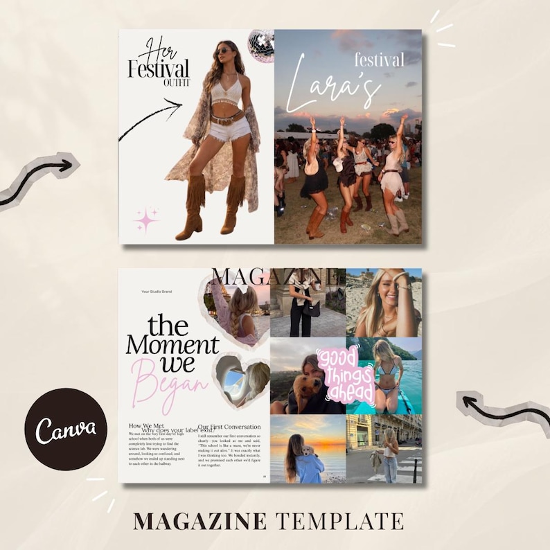 Personalized Birthday Magazine Template Canva, Editable Birthday ...