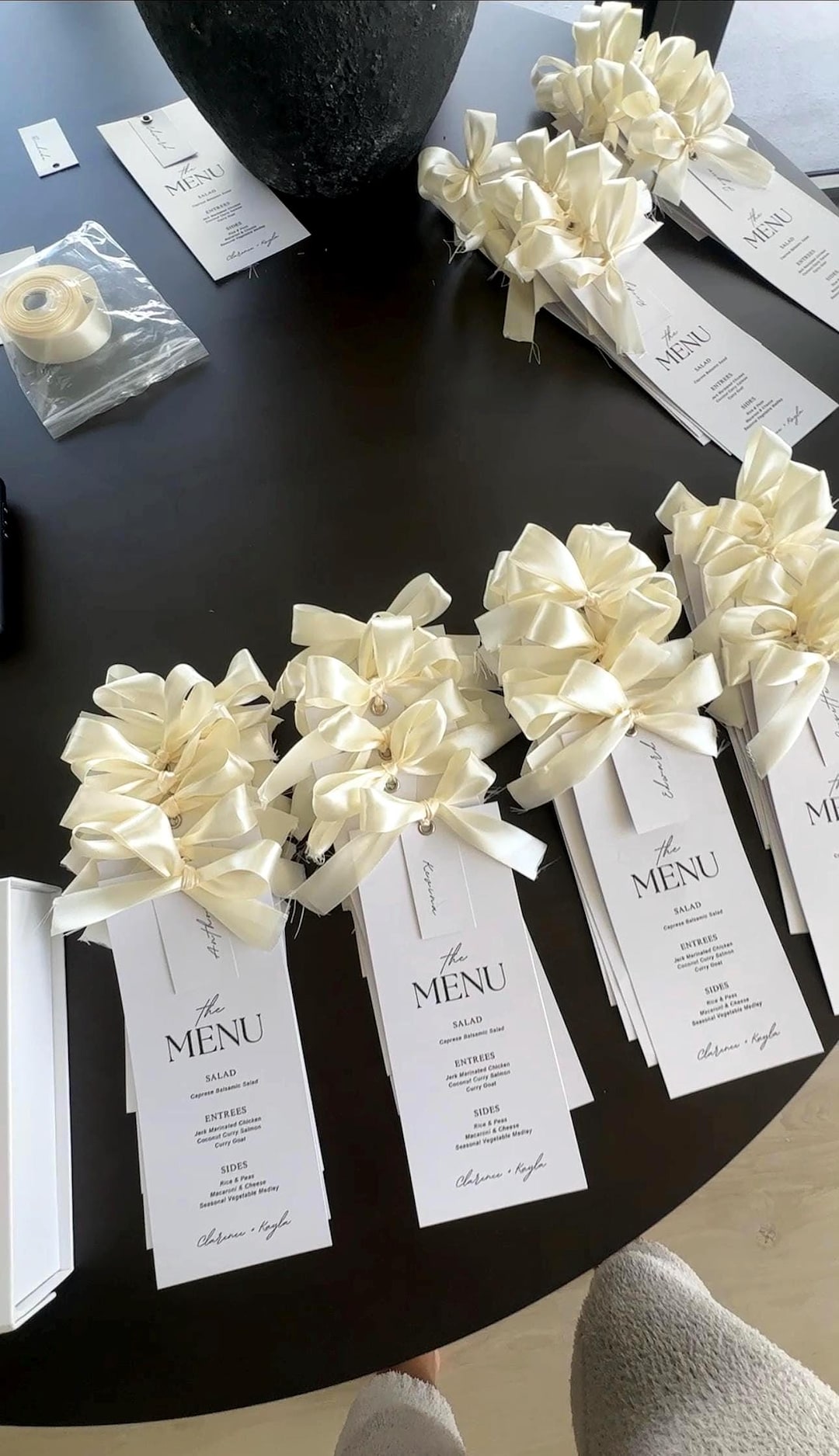Celine Dinner Menu + Name Tag - Etsy