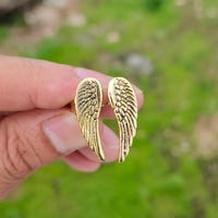 14k Solid Gold Angel Wings Statement Ring, Gold Wings Ring, Angel Rings ...