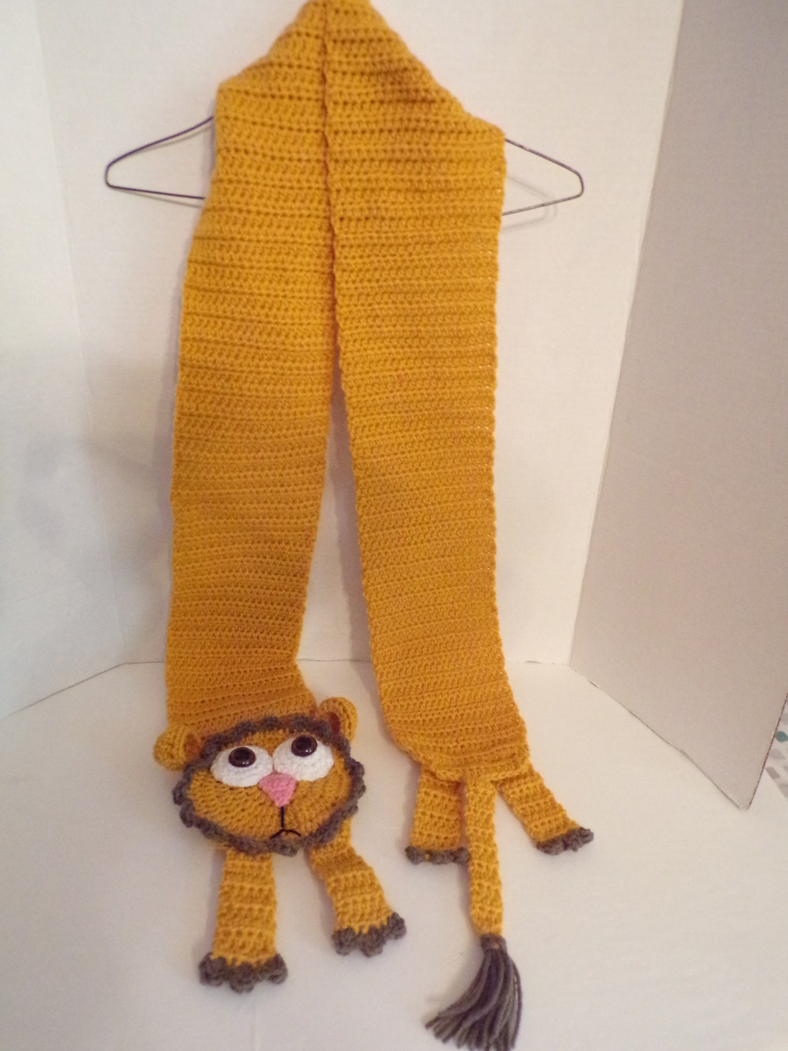 Lion scarf fun scarf unisex scarf scarf for all ages or | Etsy