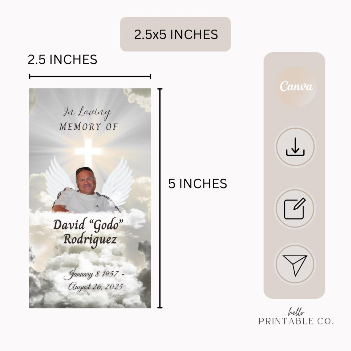 Funeral Candle Label Template, Memorial, Tall White Candle, 6 per Sheet ...