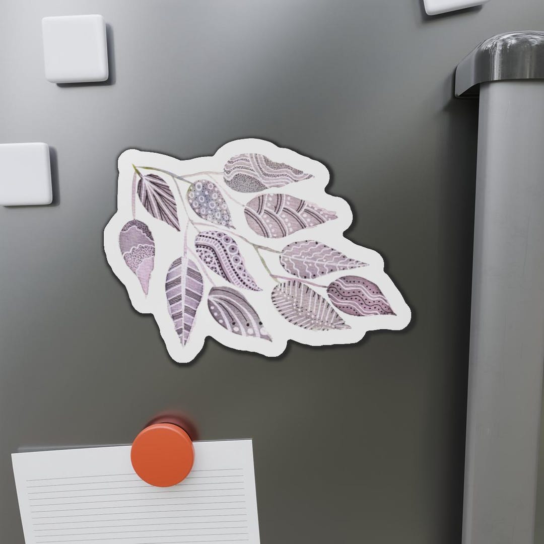 Watercolor Leaf Magnet Kitchen Decor Artistic Fridge Botanical Art ...