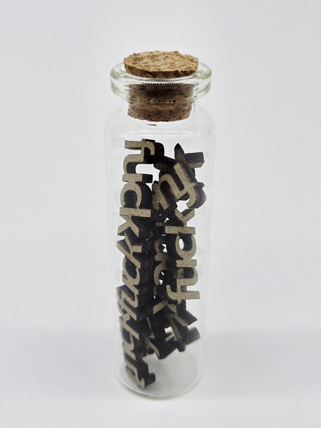 Jar of Fucks -- a Dozen (12) Laser Carved Expletives in a Glass Vial - Etsy