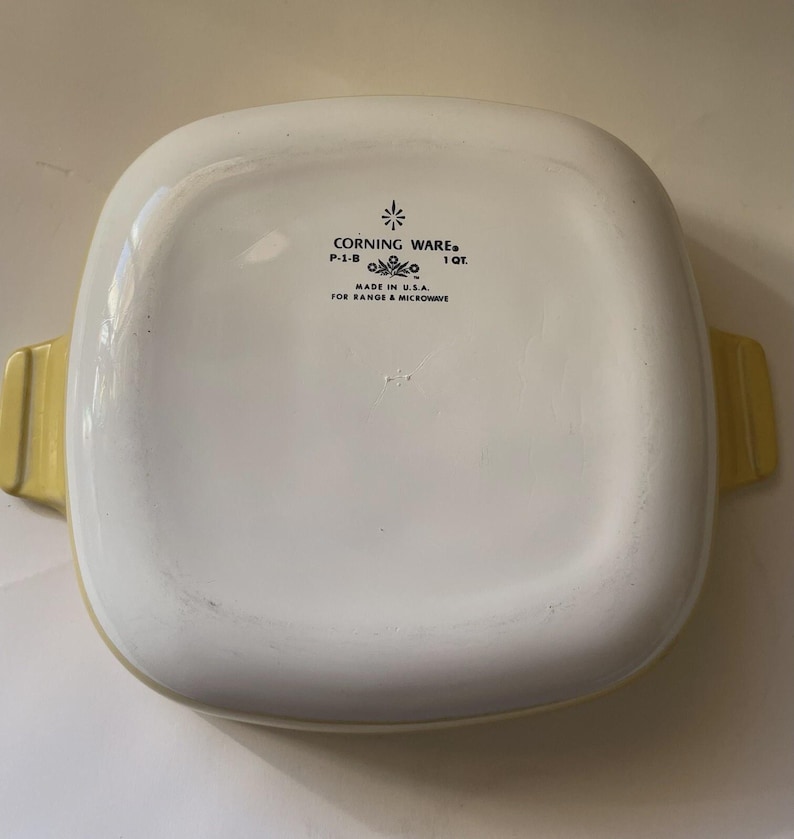 Vintage Corning Ware Harvest Gold Yellow Casserole P1 3/4-B1 3/4 1qt ...