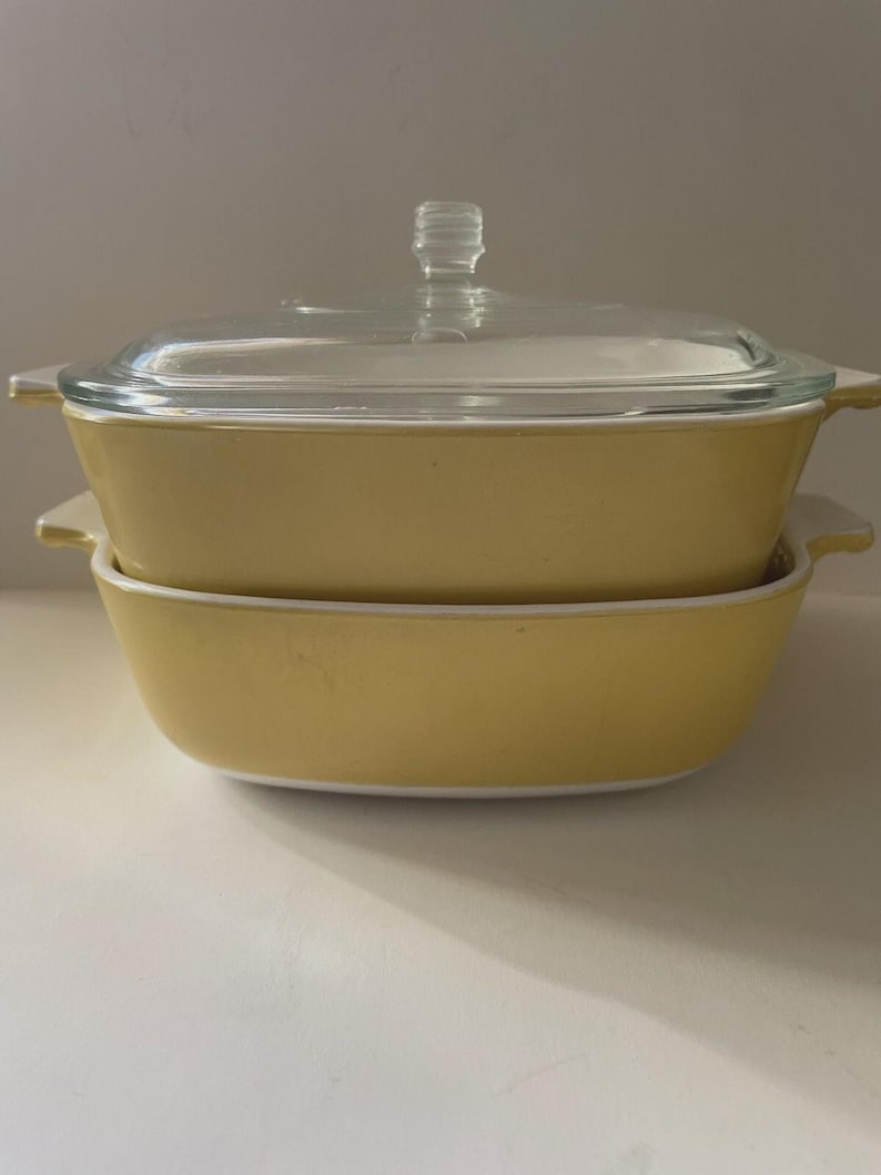 Vintage Corning Ware Harvest Gold Yellow Casserole P1 3/4-B1 3/4 1qt ...