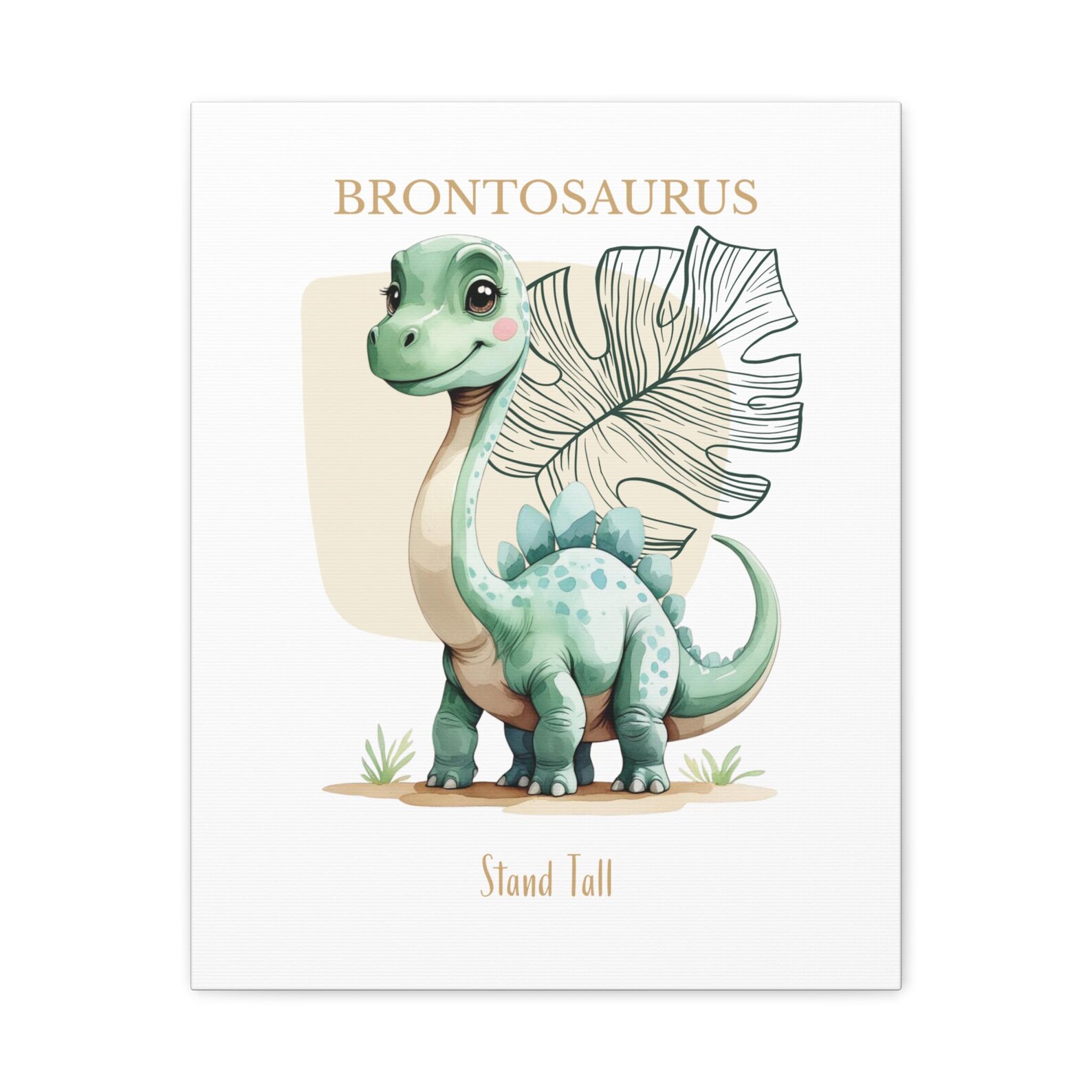 Brontosaurus | Stand Tall Dinosaur Nursery Print - Etsy