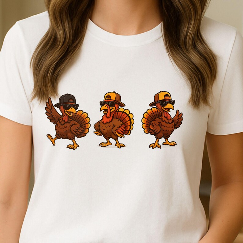 Hip Hop Turkey Clipart Set | Cool Thanksgiving Turkey PNG | Skateboard ...
