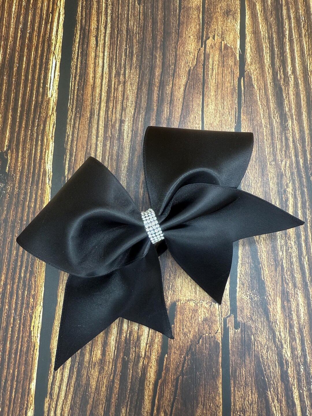 Black Satin Cheer Competition or Practice Hair Bow - Etsy