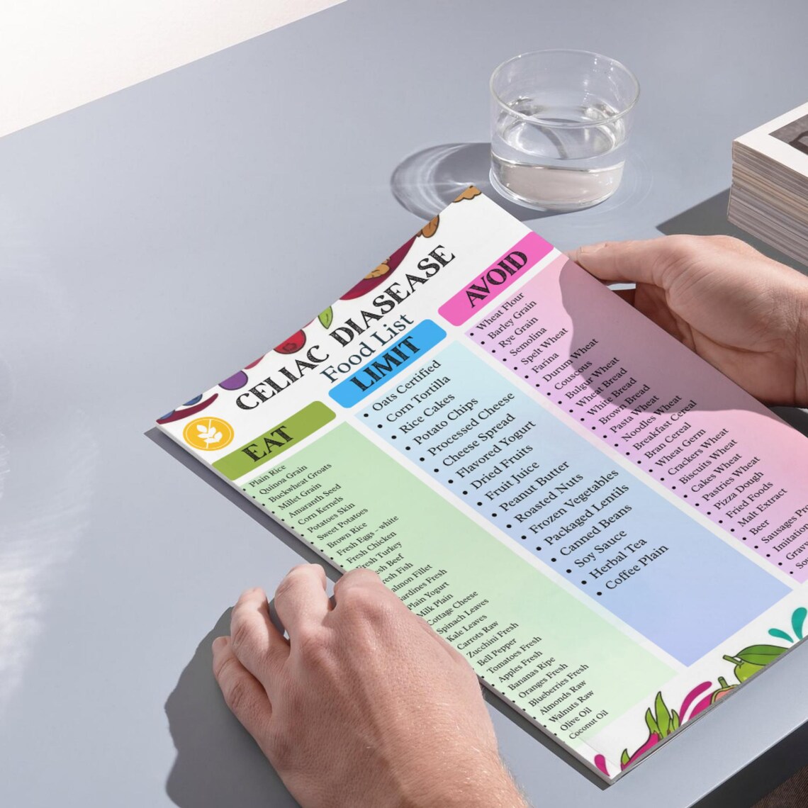 Celiac Disease Food List Printable, Gluten-free Diet Plan PDF, Celiac ...