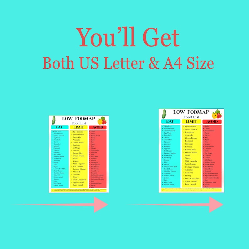 Magnetic Food List Printable | Eat, Limit, Avoid Guide (A4, US Letter ...
