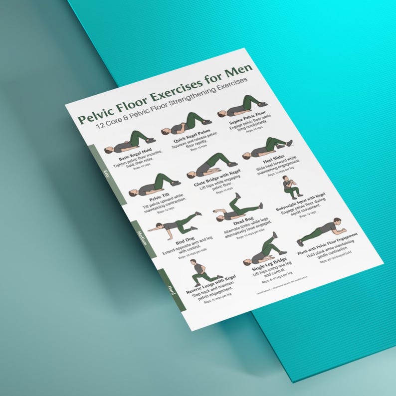 Pelvic Floor Exercises for Men Printable | Kegel for Men Workout Plan ...
