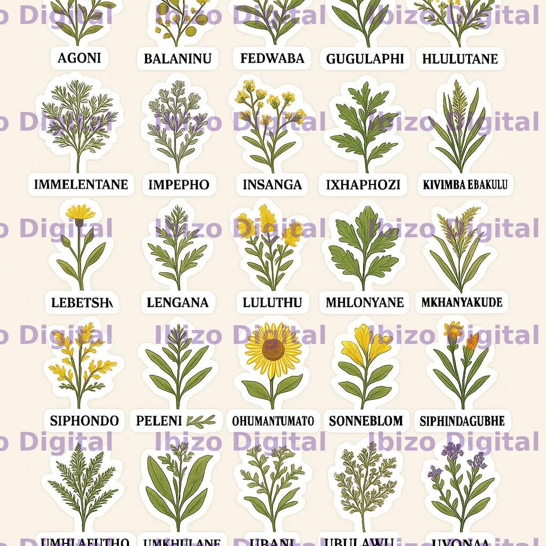 30 Printable Muti Herb Labels – Spiritual Container Stickers for ...