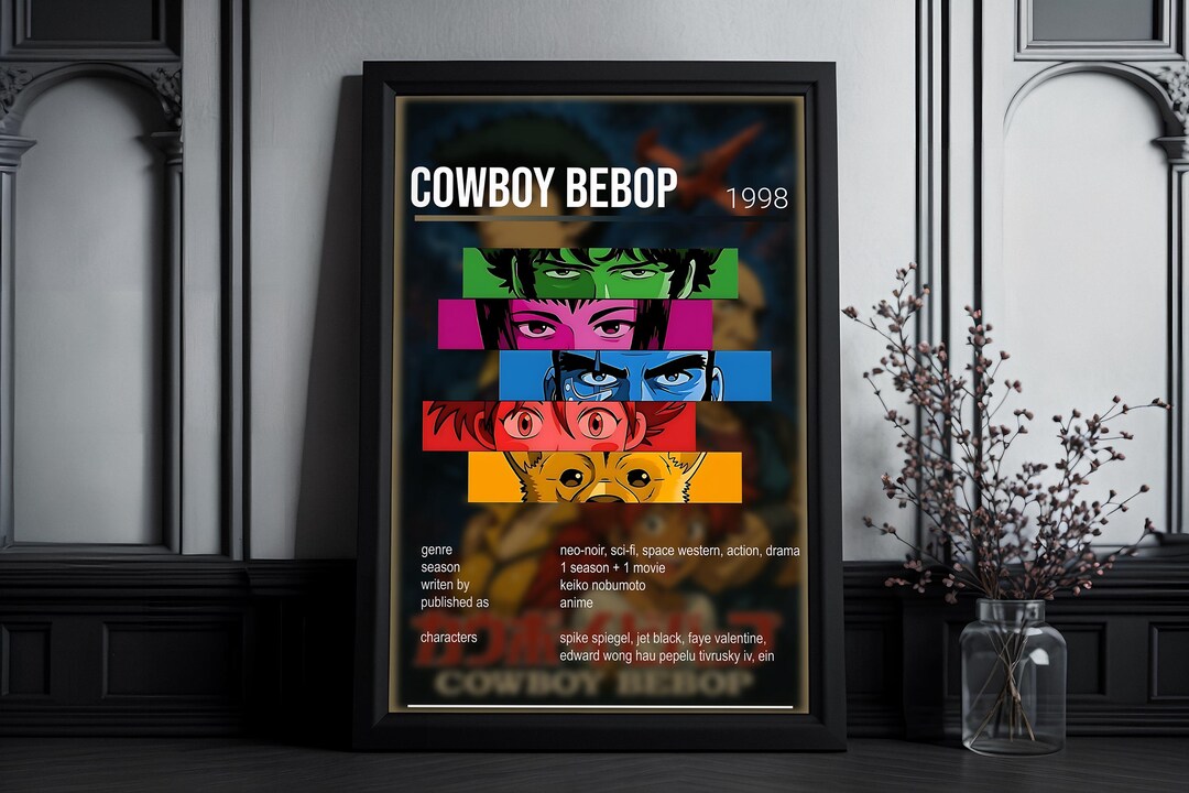 Cowboy Bebop Poster | 90s Anime Wall Art | Spike Spiegel Print | Retro ...