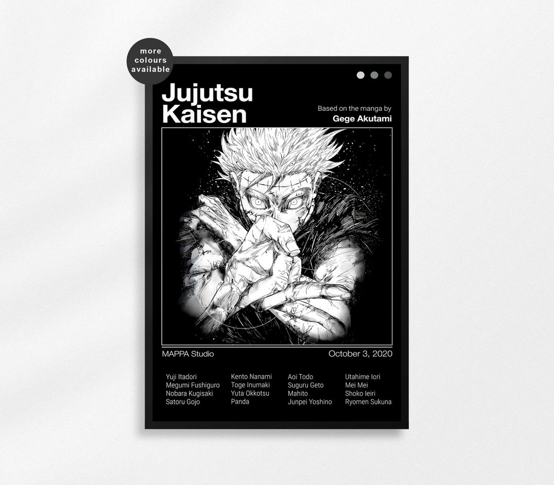 Gojo Anime Poster: Jujutsu Kaisen Manga Art Print - Etsy