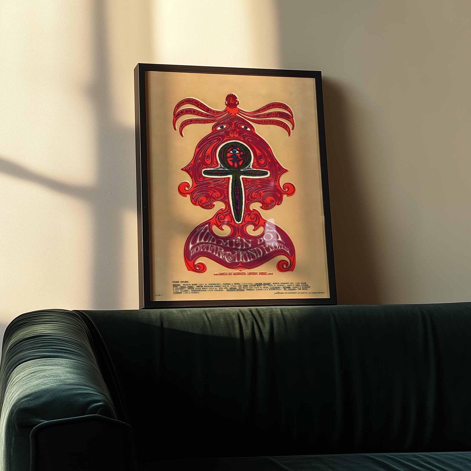 60s Psychedelic Poster Digital Download | Boho Wall Art Print | Vintage ...