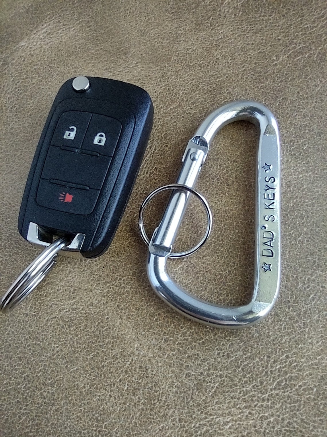 Personalized Carabiner Keychain Best Dad Ever Dad's - Etsy