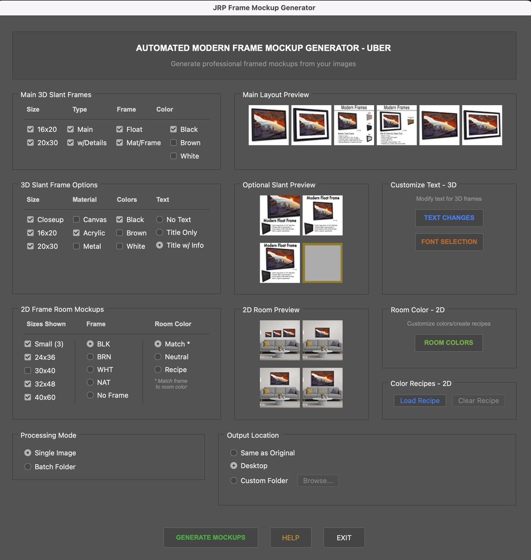 PS Frame Mockup Script - PRO Version - Inserts Images Into Frames (over ...