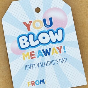 Printable Blow Tags | Valentine Sucker Tags | School Valentine | Kid's ...