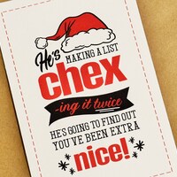 Making a List & Chexing It Twice Printable Gift Tags, Christmas Chex ...