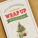 Christmas Wrapping Paper Gift Tag - Wrap up the Holidays Gift Tag - 3x4 ...