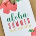 Aloha Summer Gift Tag | Printable End of Year Summer Tag | Aloha Summer ...