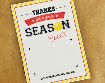 Football Coach Gift Card 5x7 Printable Gift Card for Coach Thank You ...