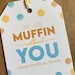 Muffin Printable Gift Tag | We Are Muffin Without You | Cute Muffin ...