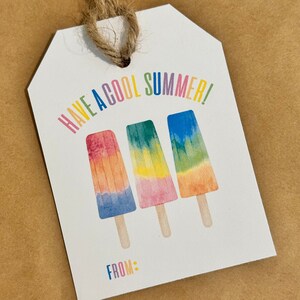 Have a Cool Summer Gift Tag | Printable Popsicle Tag | End of Year Gift ...