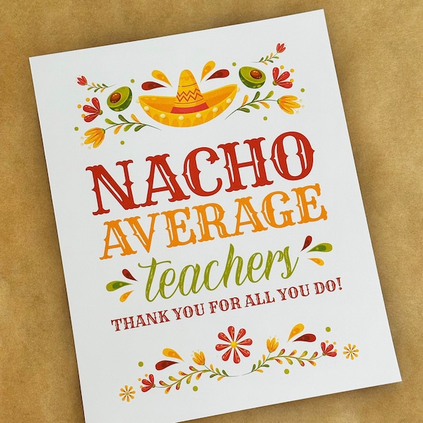 Teacher Appreciation Taco Sign - Etsy