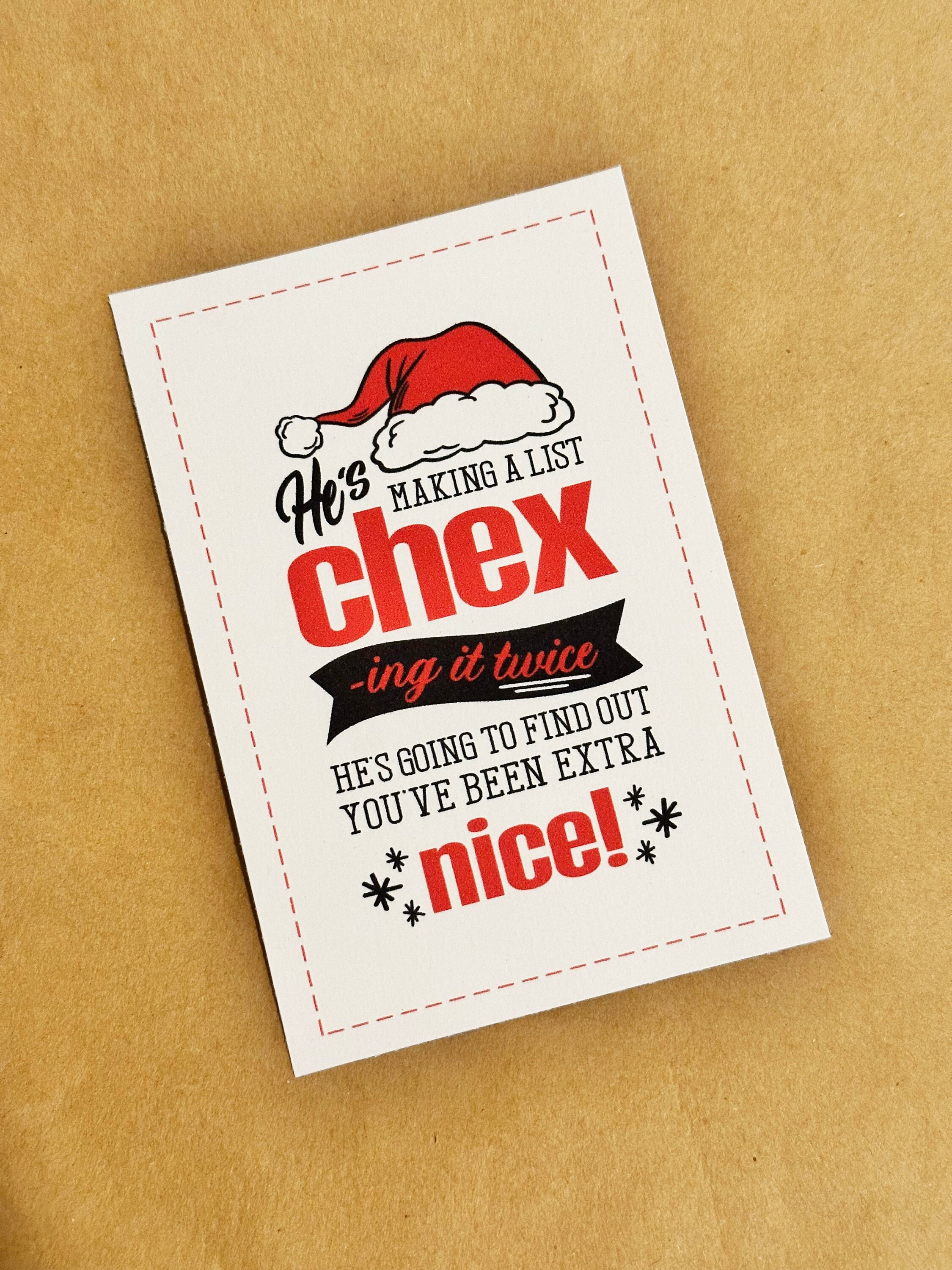 Chex Mix Gift Tag - He's Making a List and Chex-ing It Twice ...