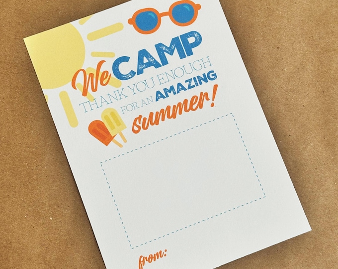 Camp Staff Appreciation Printable Star Candy Gift Tags, Team Member ...