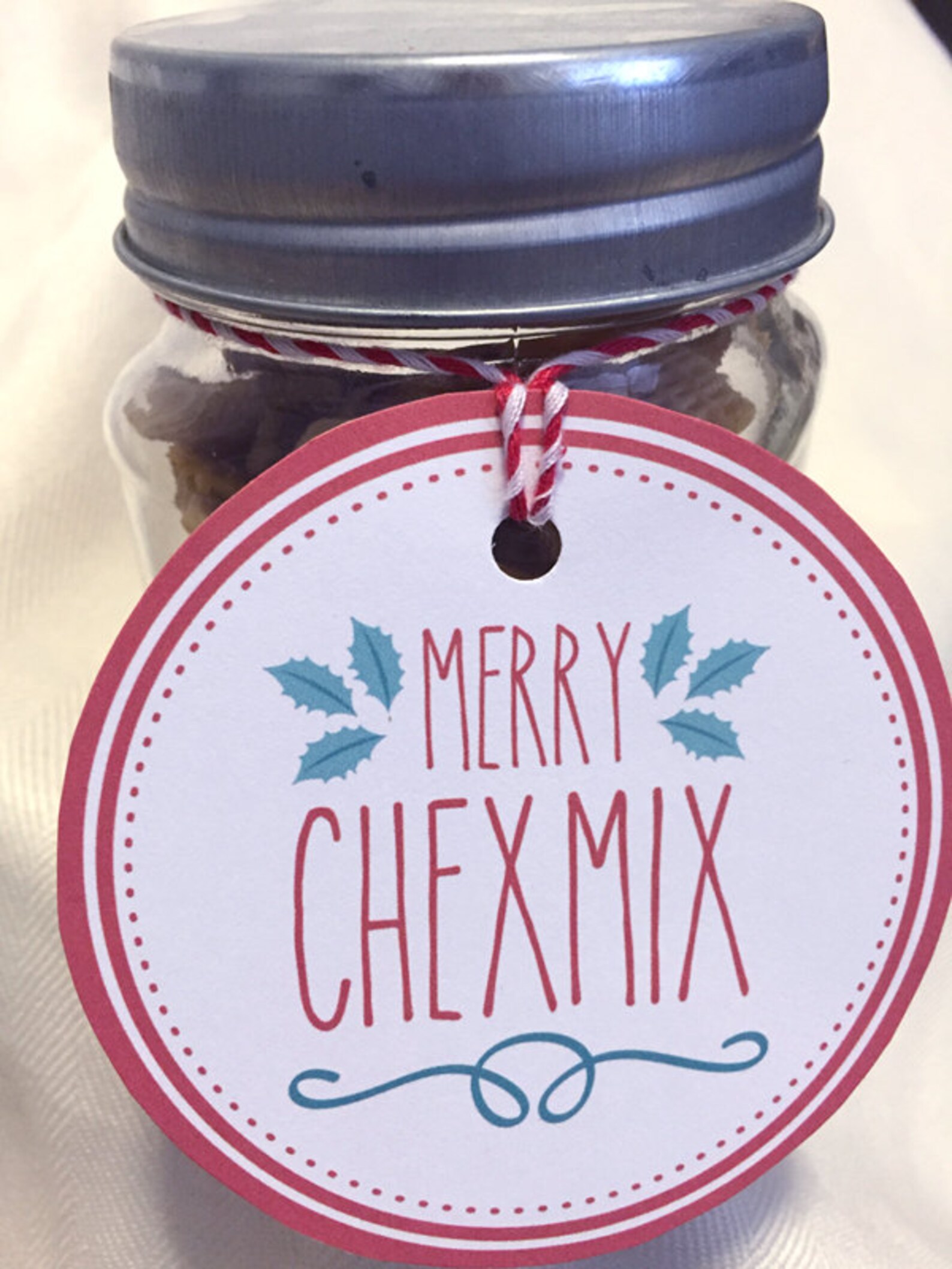 Printable Chex Mix Gift Tag - Neighbor Gifts - Daycare Gifts - Merry ...