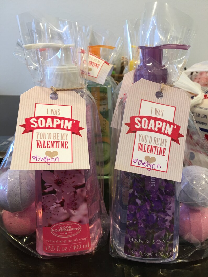Valentines Printable - I Was Soapin' You'd Be My Valentine - Valentine ...