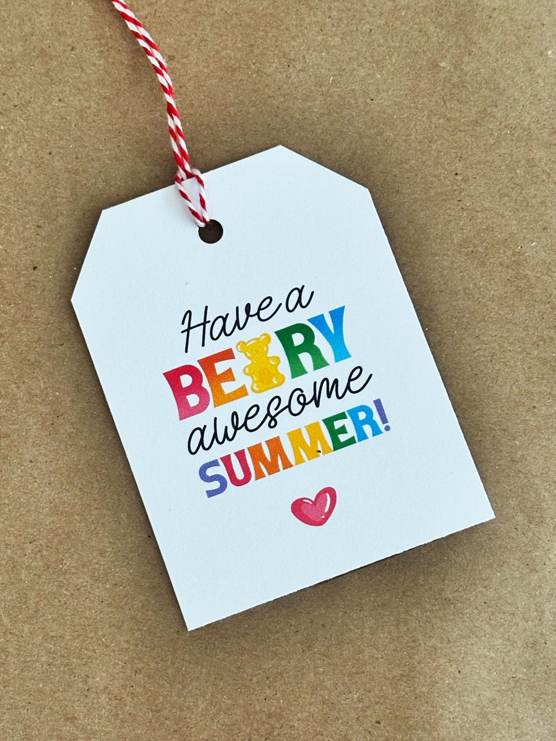 Gummy Bear Gift Tag | Have a Beary Awesome Summer Tag Printable Tag ...